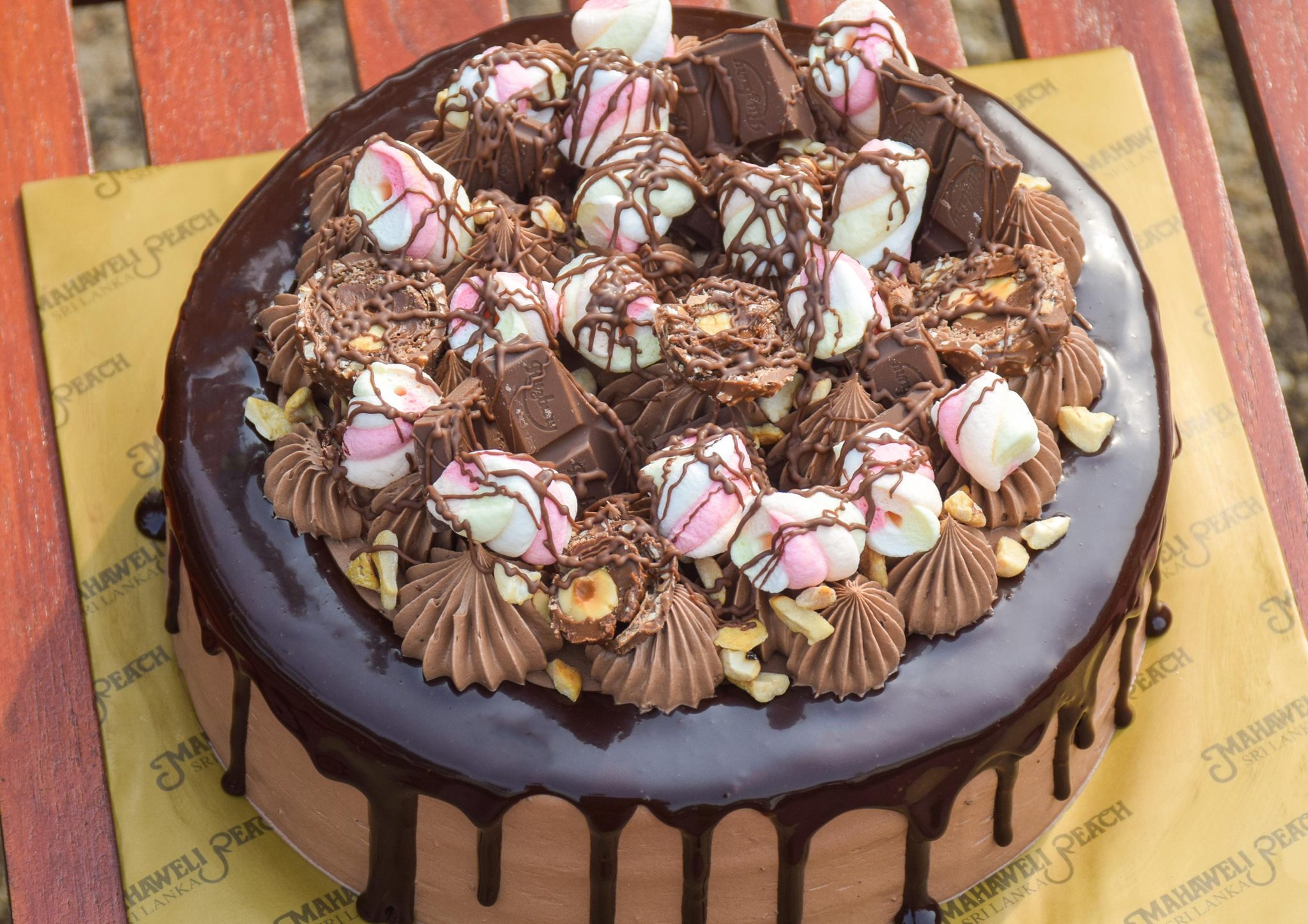 Chocolate Rocky Road Drip Cake - Mahaweli Reach Hotel